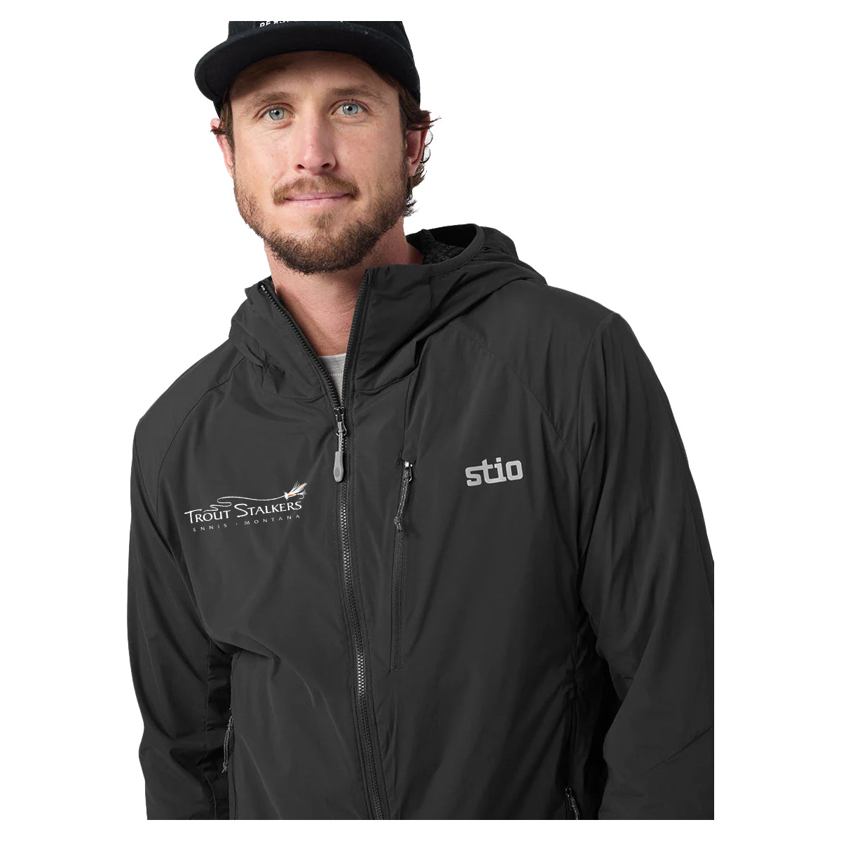 Stio MTS Logo Dawner Hooded Jacket Boundary Black – Trout Stalkers Fly Shop
