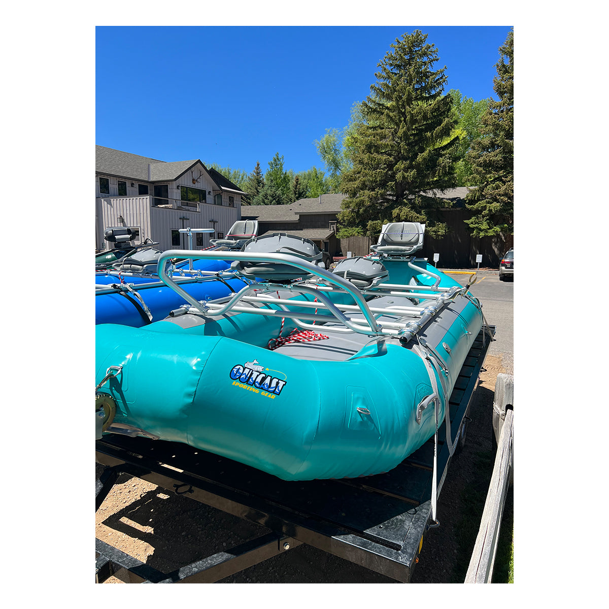 Outcast PAC 136DD Raft Teal with Frame/2022 RHM Trailer – Trout ...